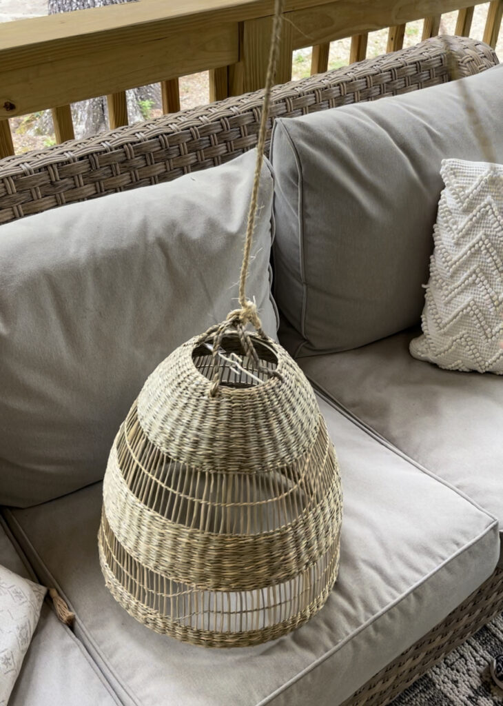 Woven Pendant Lights- no hardwiring or batteries needed